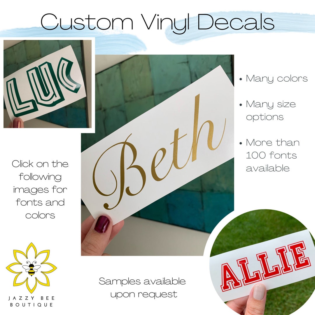 Custom Name Vinyl Decal - Vinyl Decal, Personalized Vinyl Decal, Your ...