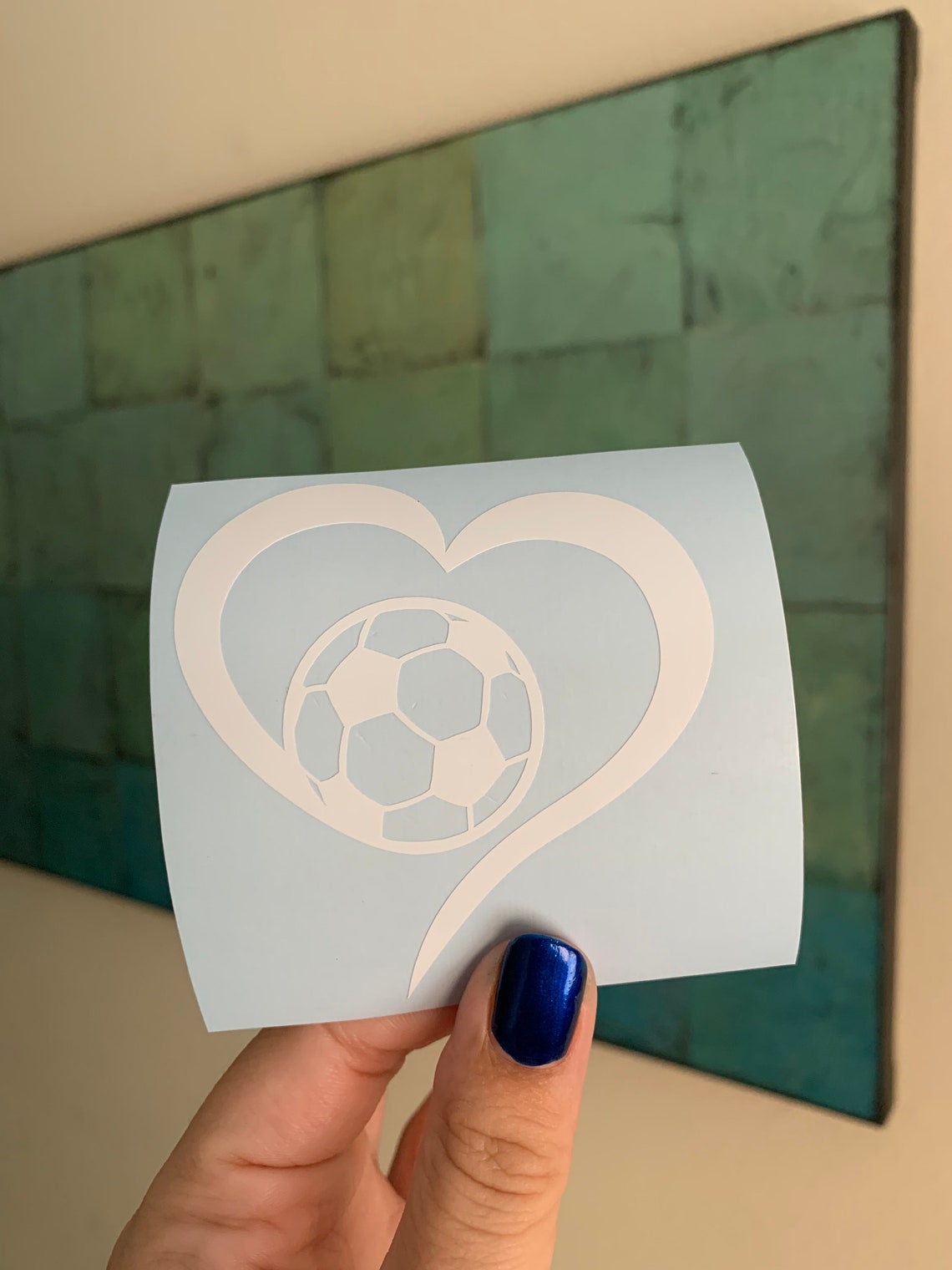 Soccer Heart Vinyl Decal Laptop Decal Vinyl Decal Car - Etsy