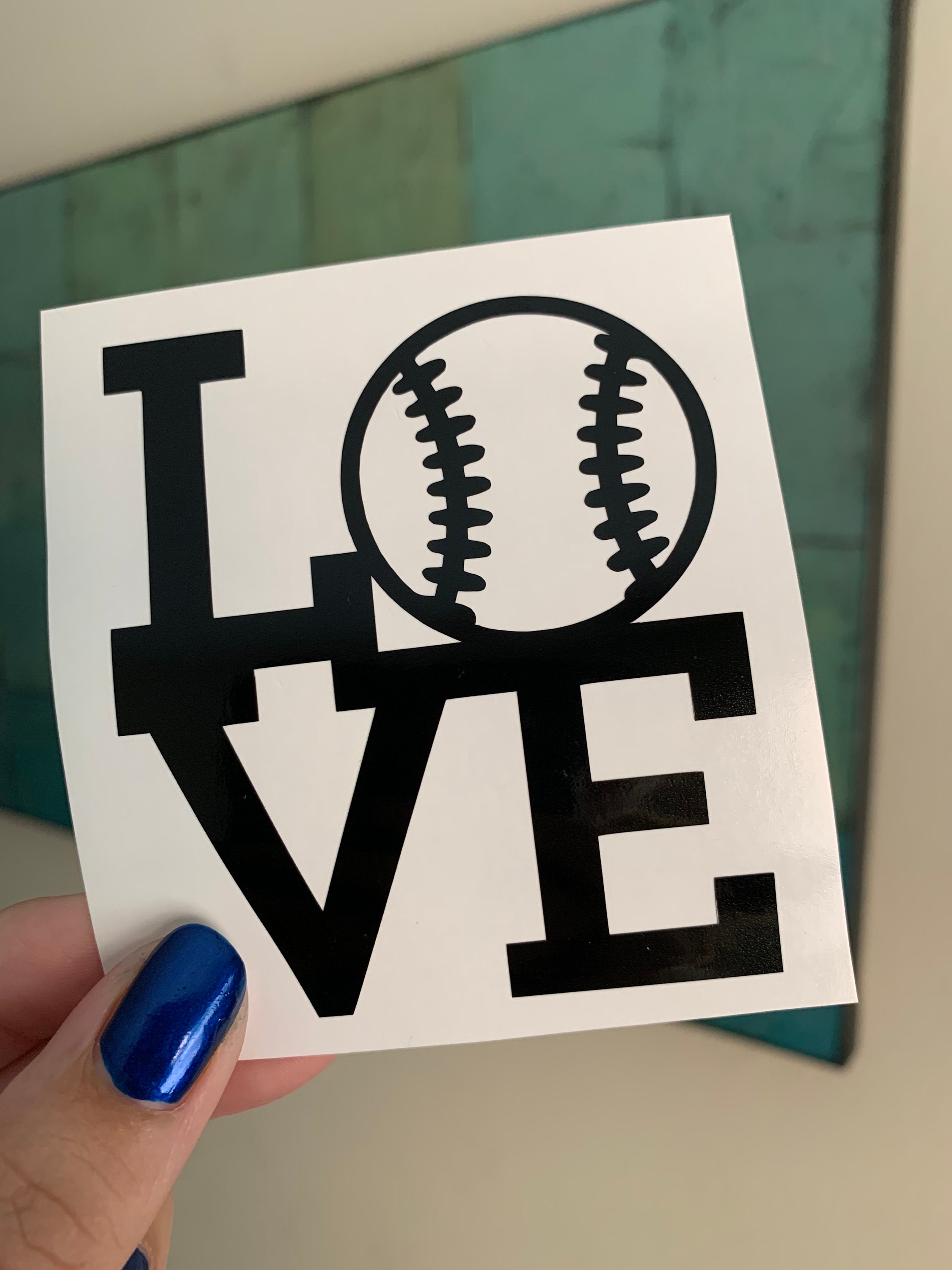 Baseball Love Vinyl Decal - Laptop Decal, Vinyl Decal, Car Vinyl Decal ...