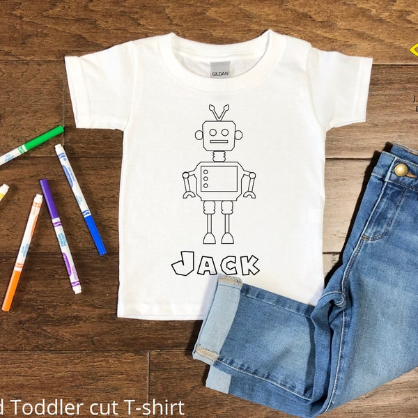 Robot Shirt - Etsy