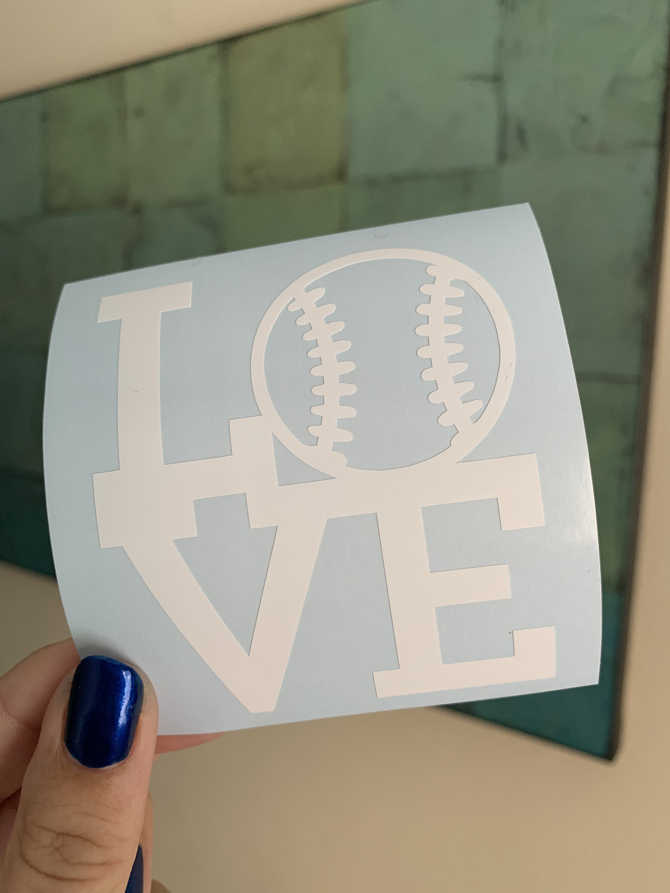 Baseball Love Vinyl Decal - Laptop Decal, Vinyl Decal, Car Vinyl Decal ...