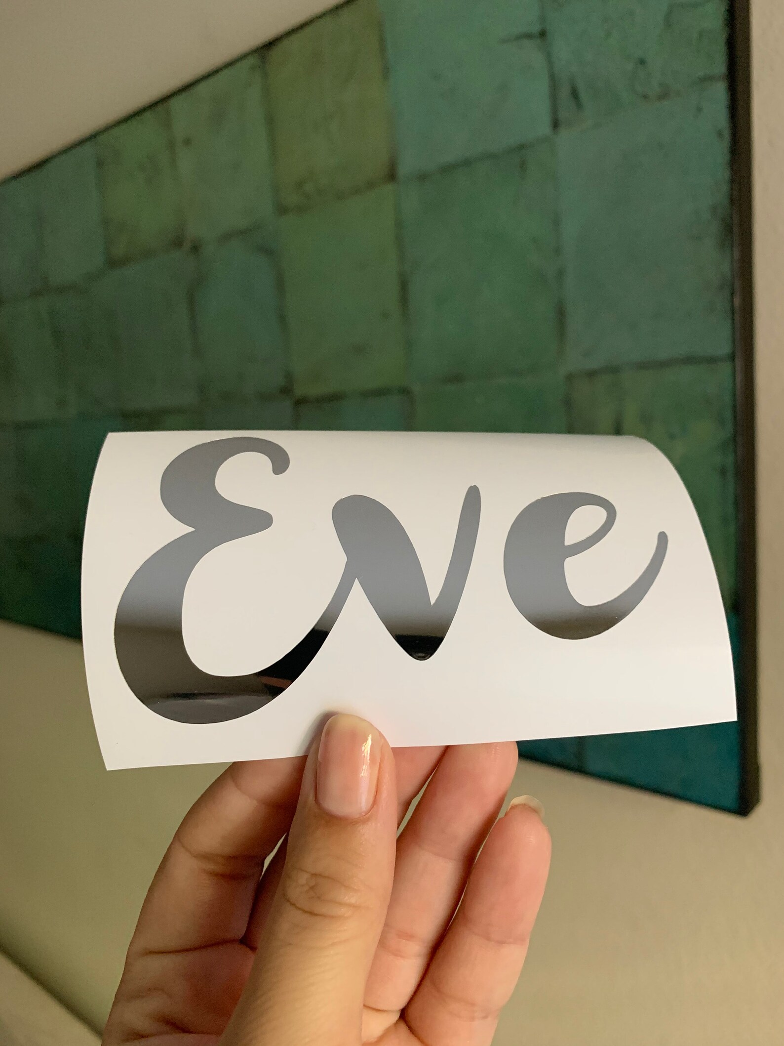 Mirrored Custom Name Vinyl Decal Vinyl Decal Personalized | Etsy