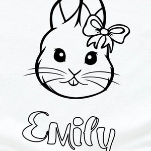 Custom Bunny Coloring Shirt for Kids, Color Your Own Shirt ...