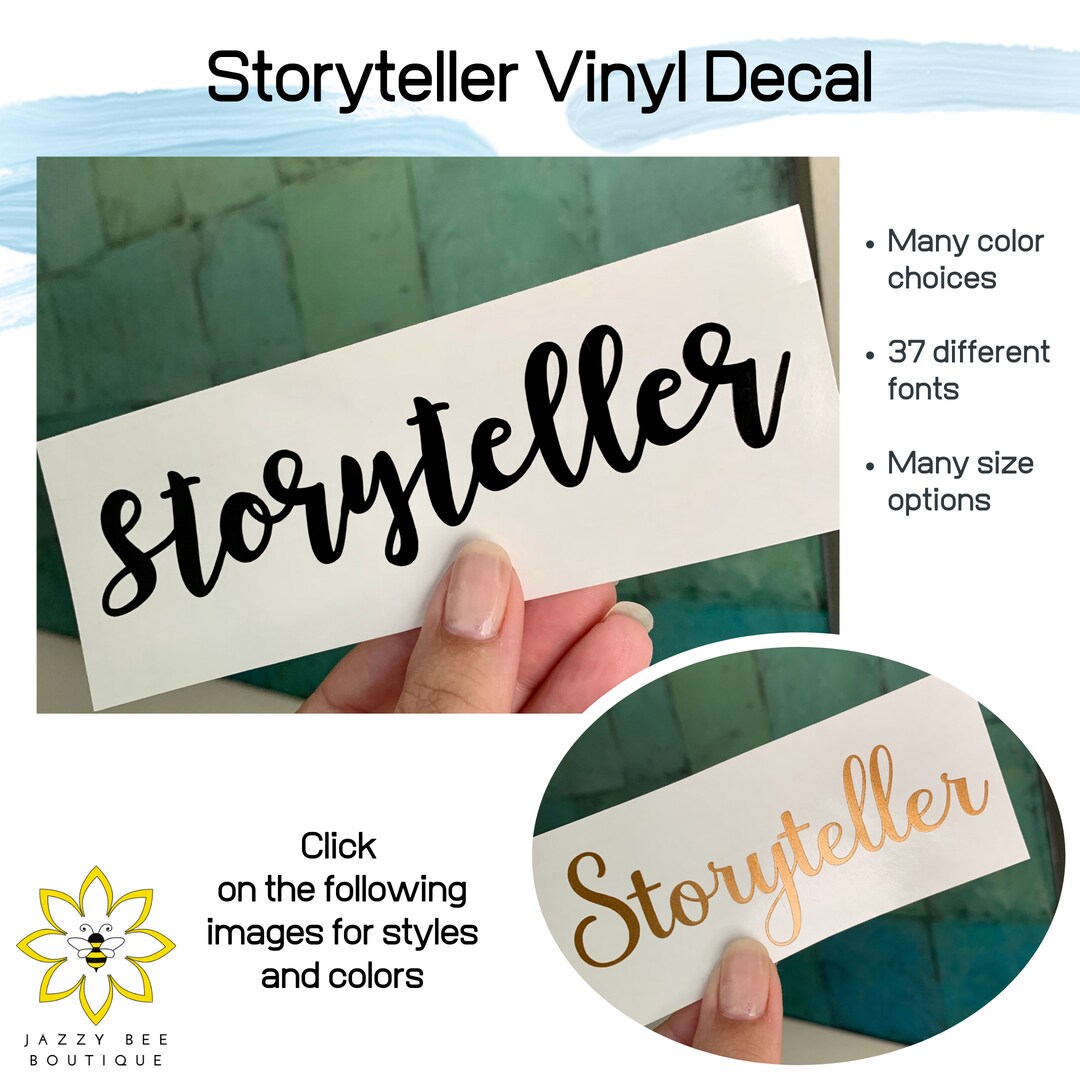 Storyteller. Vinyl Decal - Laptop Decal, Vinyl Decal, Storyteller, Car ...