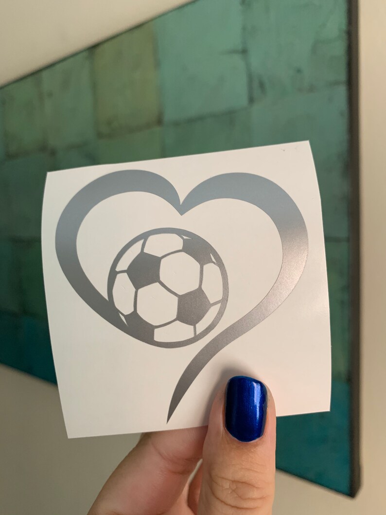 Soccer Heart Vinyl Decal Laptop Decal Vinyl Decal Car - Etsy