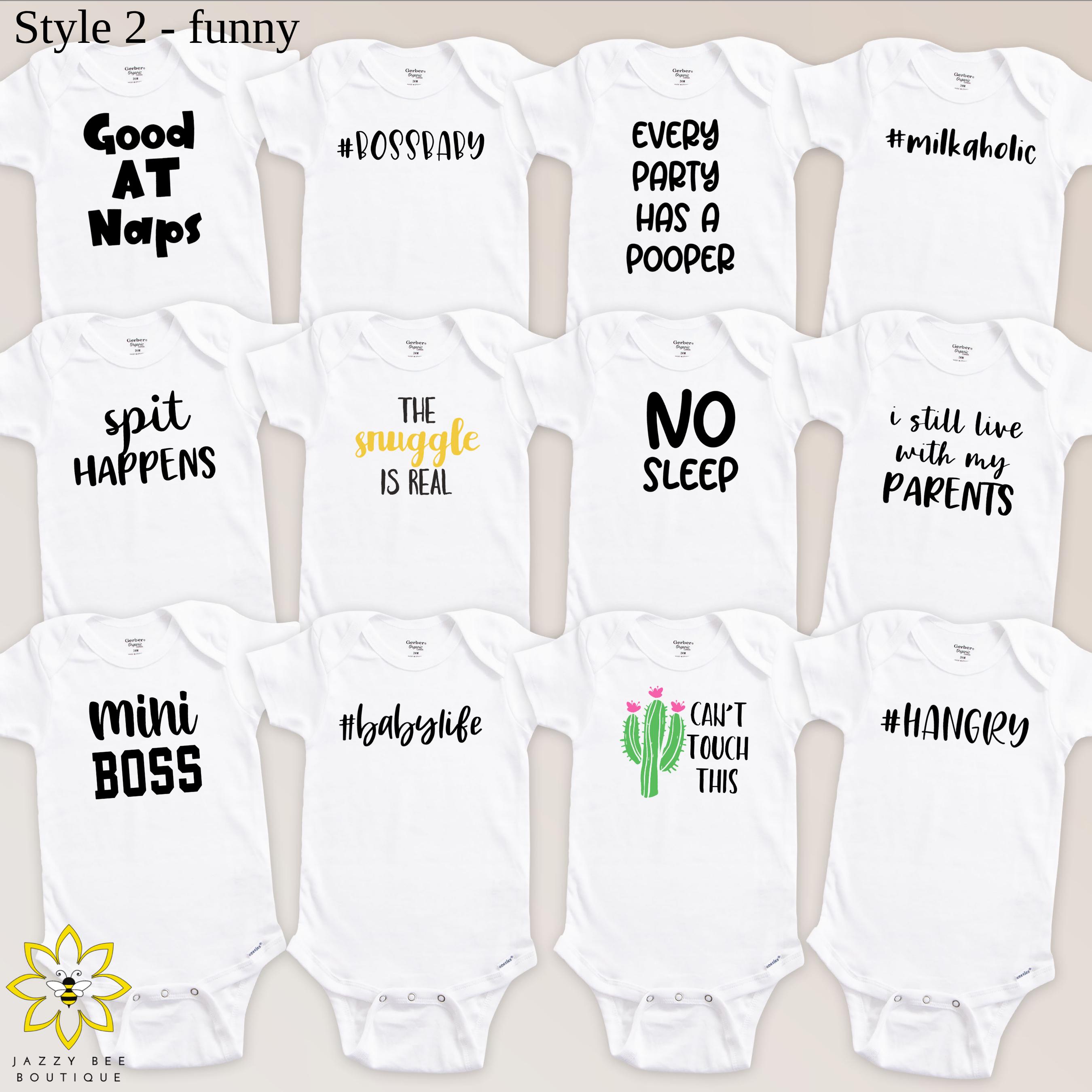Baby Shower Onesie® Decorating Kit, Custom Iron-on Transfers, Funny DIY ...