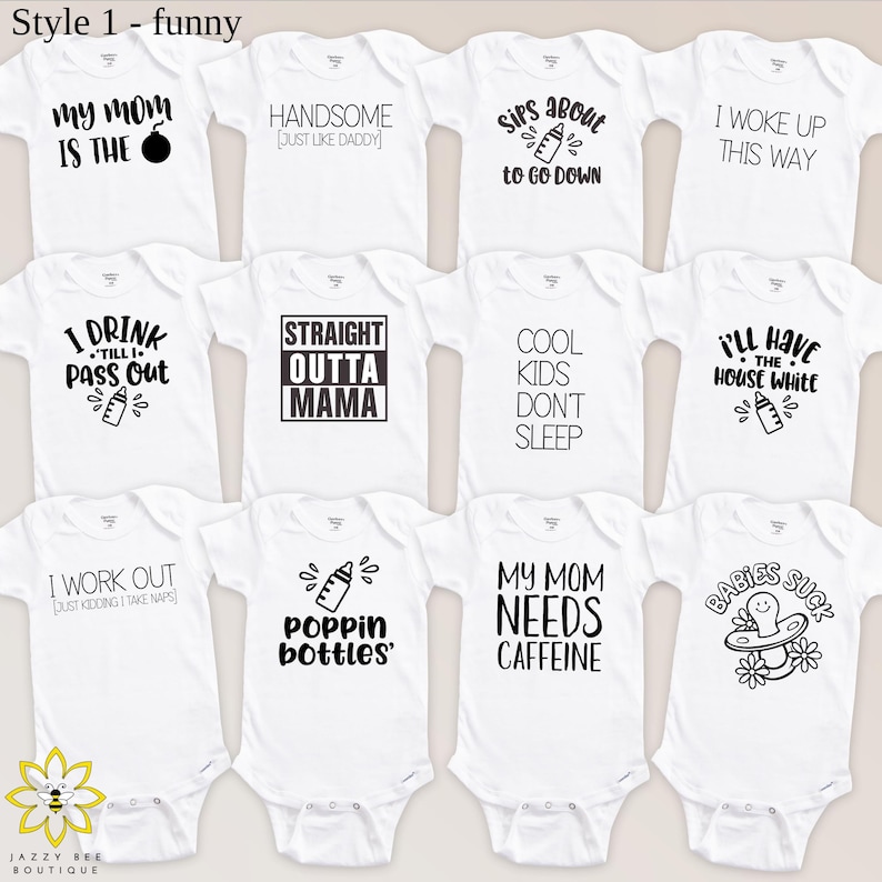 Baby Shower Onesie® Decorating Kit, Custom Iron-on Transfers, Funny DIY ...