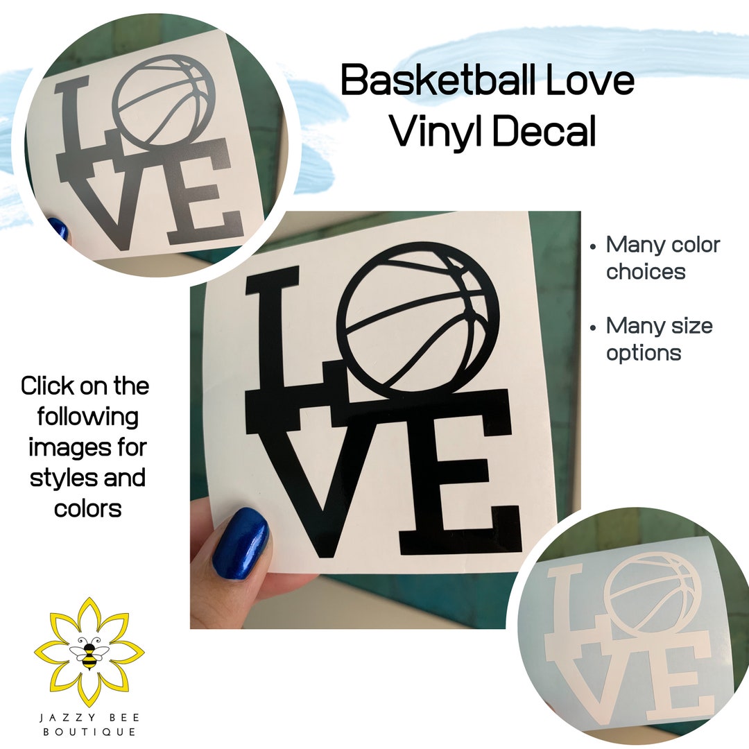 Basketball Love Vinyl Decal - Laptop Decal, Vinyl Decal, Car Vinyl ...