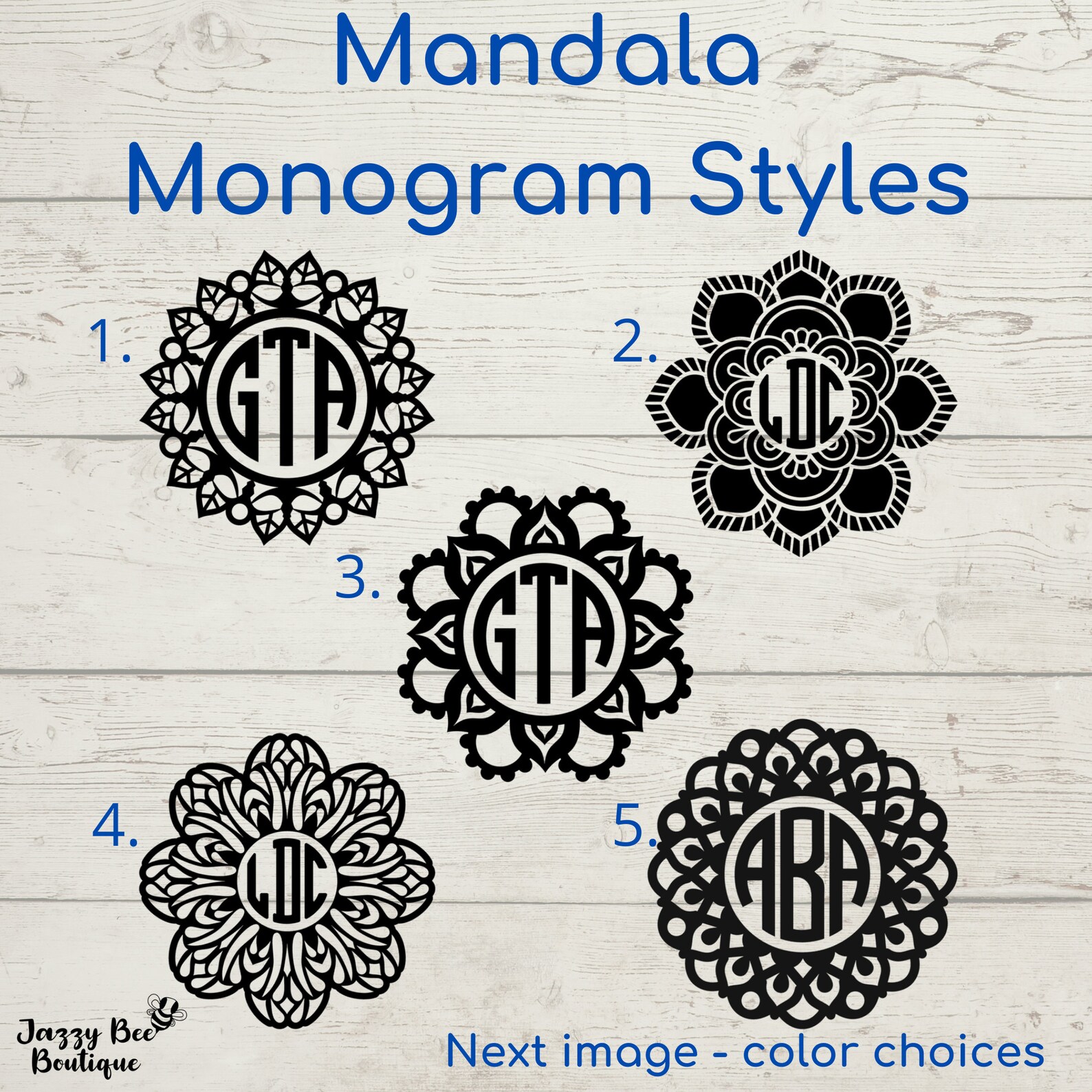 Patterned Mandala Monogram Vinyl Decal Vinyl Decal - Etsy