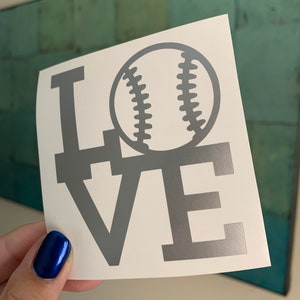 Baseball Love Vinyl Decal - Laptop Decal, Vinyl Decal, Car Vinyl Decal ...