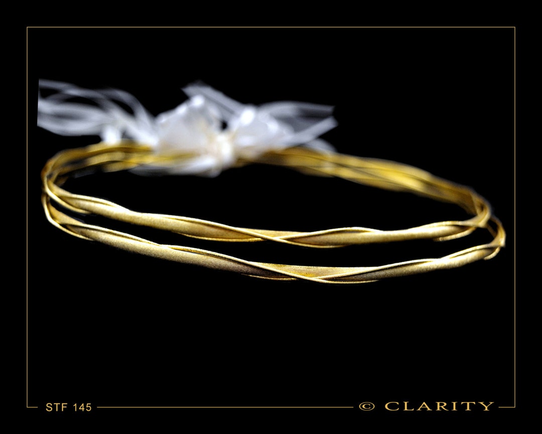 Stefana Greek Wedding Crowns, Gold Plated, Orthodox Wedding Crowns With ...