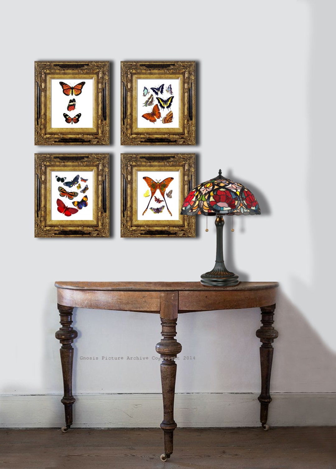 Spring Decor Art Prints Butterflies Art Print Set of 4 Colorful ...