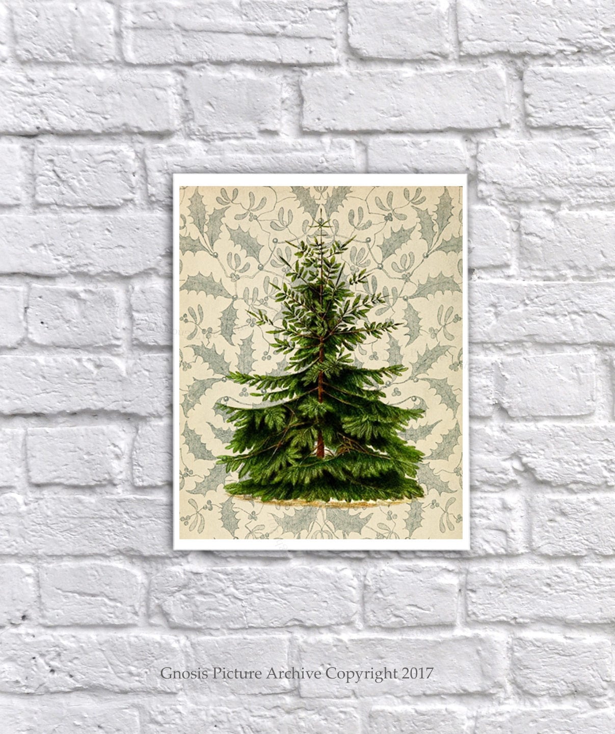 Christmas Decor Art Prints set of 6 unframed Christmas wall | Etsy