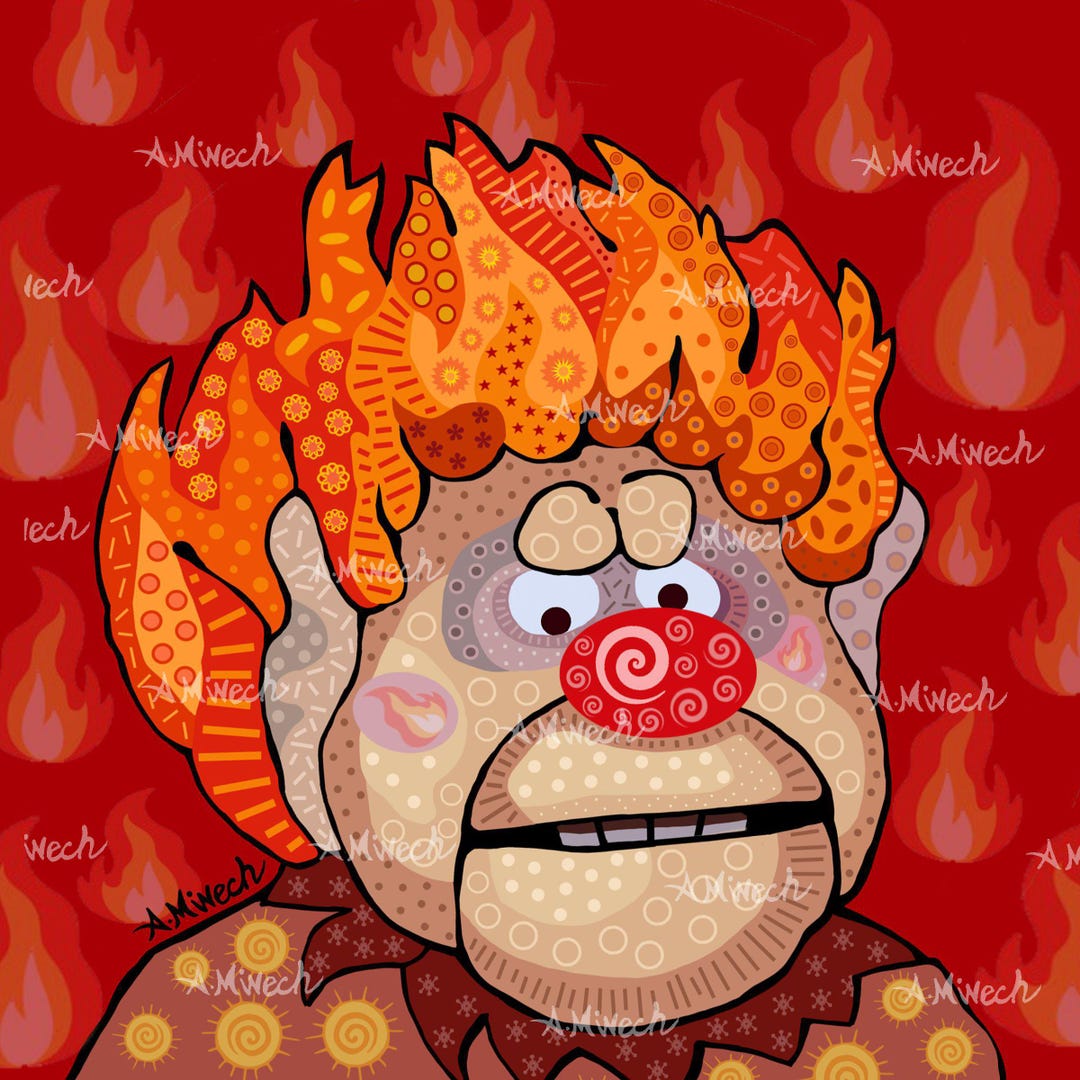 ZZ MISC Heat Miser Pop Art Print 8x8 - Etsy