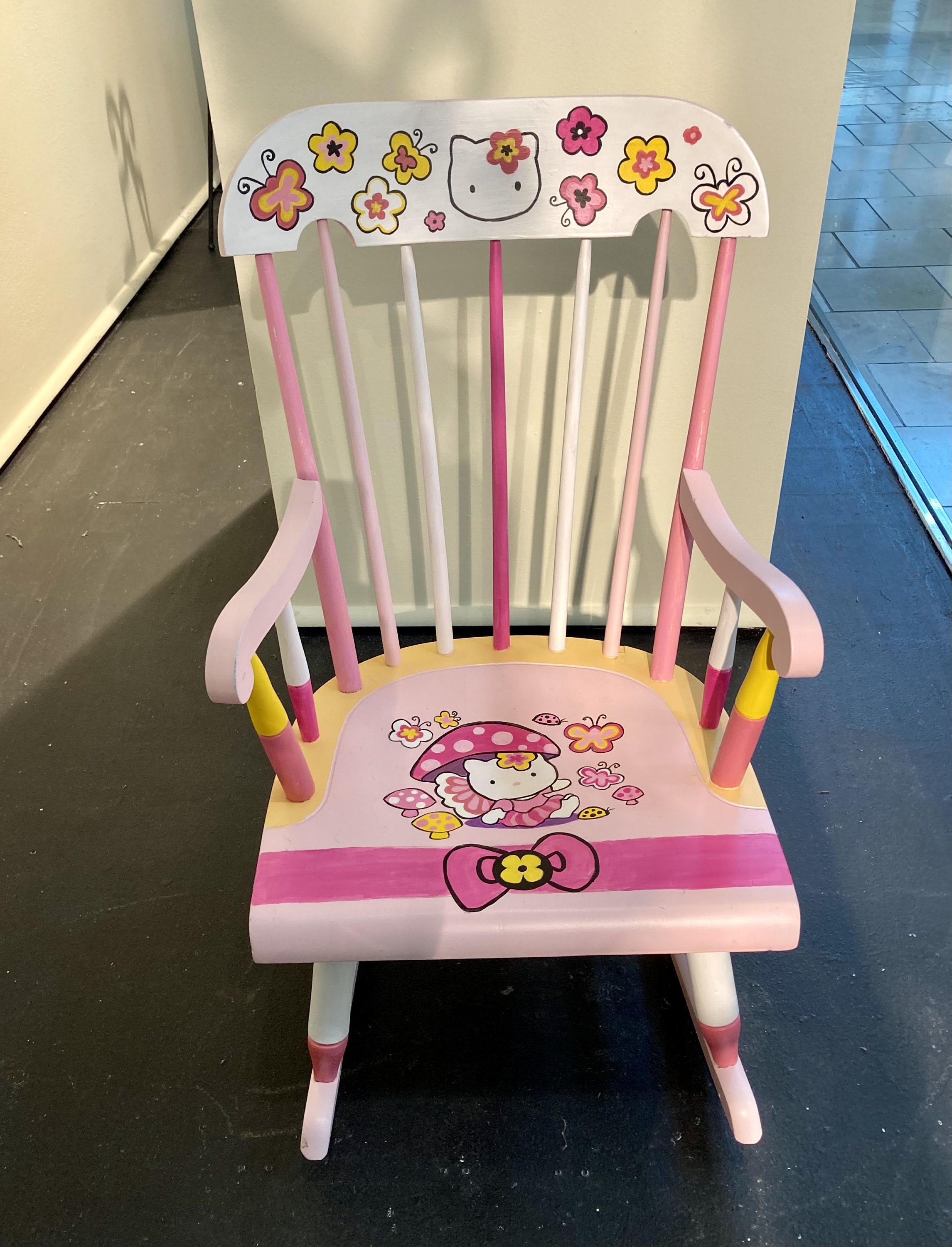 OOAK Hand Painted Chair Blue Mermaid - Etsy