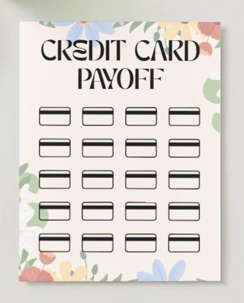 Floral Debt Tracker Printable | Budget Payoff Worksheet | Debt Snowball ...