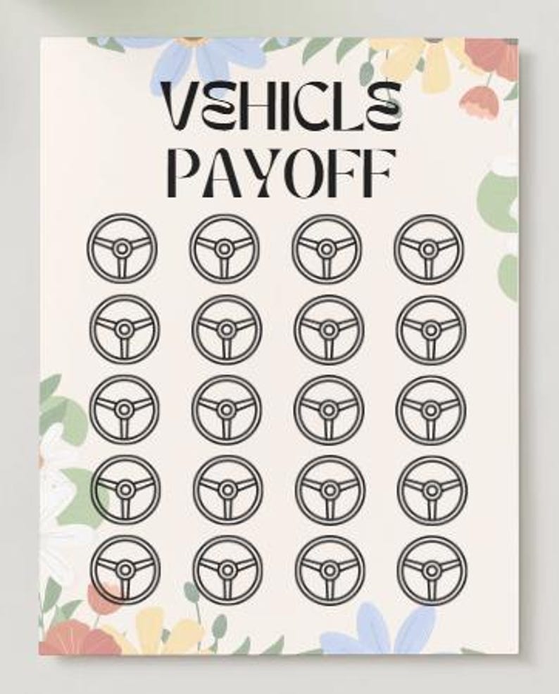 Floral Debt Tracker Printable | Budget Payoff Worksheet | Debt Snowball ...