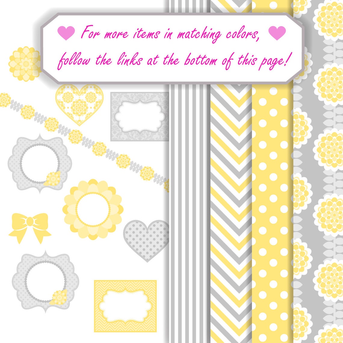 Yellow and Gray Elephant Clip Art Baby Elephant Clipart - Etsy