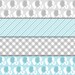Baby Shower Digital Paper Teal Elephant Scrapbook Paper Baby - Etsy