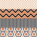 Halloween Digital Paper Orange and Black Chevron Damask - Etsy