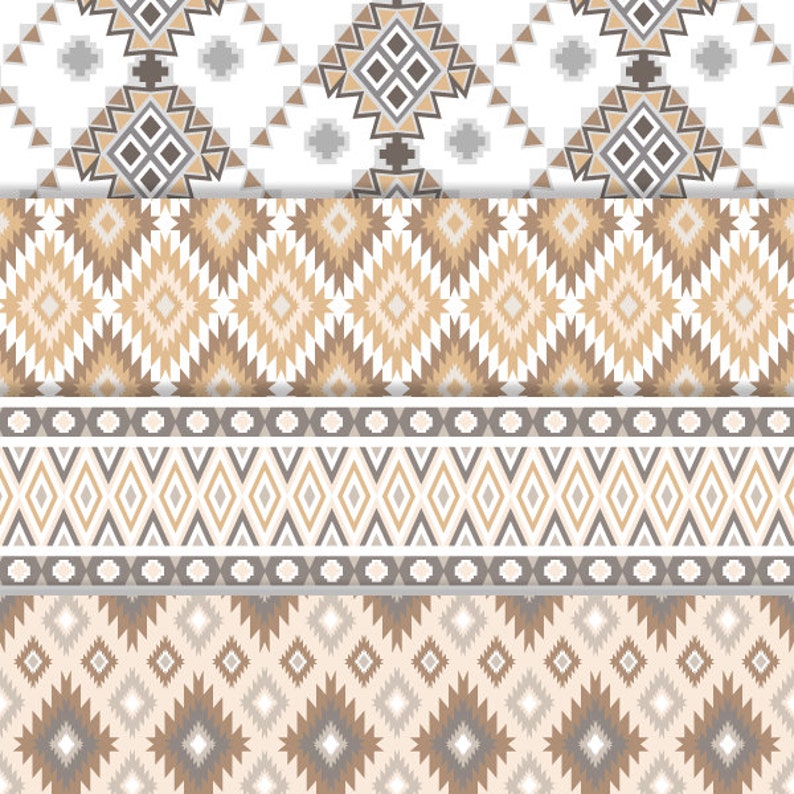 Brown Ikat Digital Paper Pack Tribal Aztec Printable Pattern - Etsy