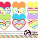 Digital Heart Clipart Stitched Rainbow Clip Art PNG Images - Etsy
