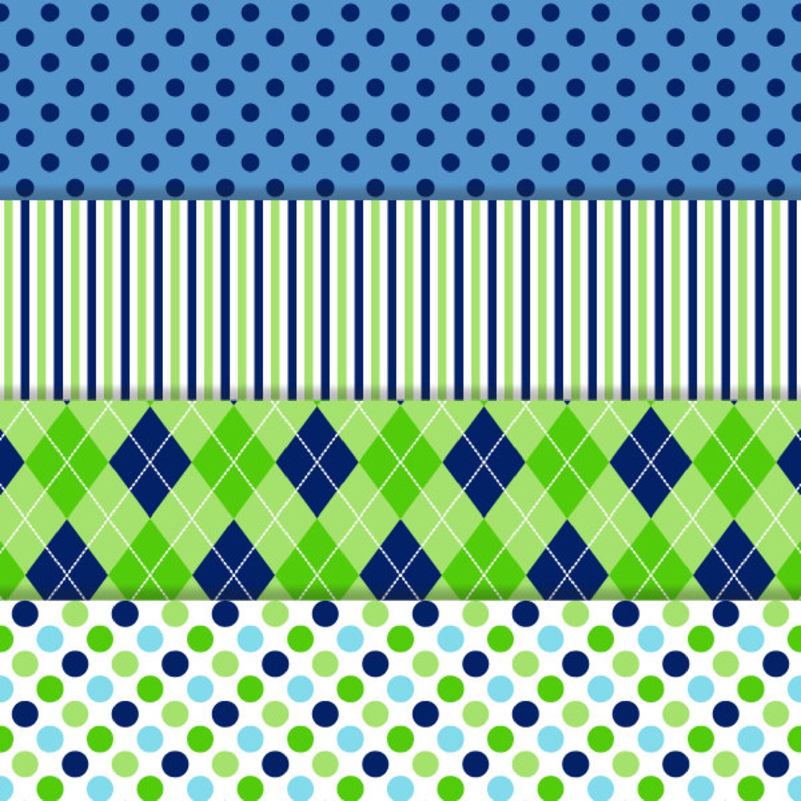 Blue and Green Digital Paper Baby Boy Digital Paper Anchors - Etsy