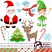 Christmas Clipart & Paper, Christmas Tree Clip Art, Santa Claus ...