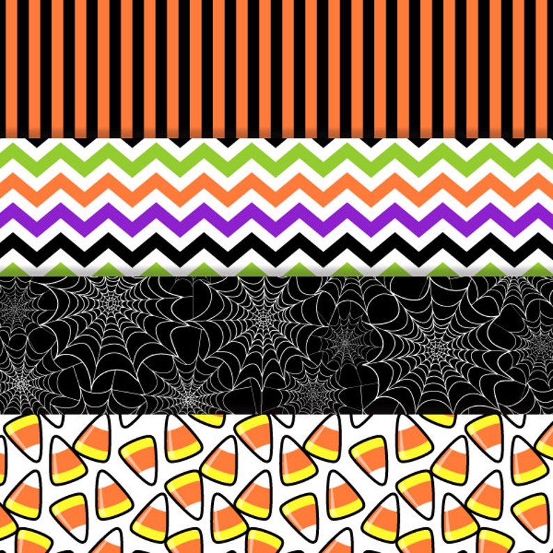 Colorful Halloween Digital Paper Scrapbook Paper Spiderweb - Etsy