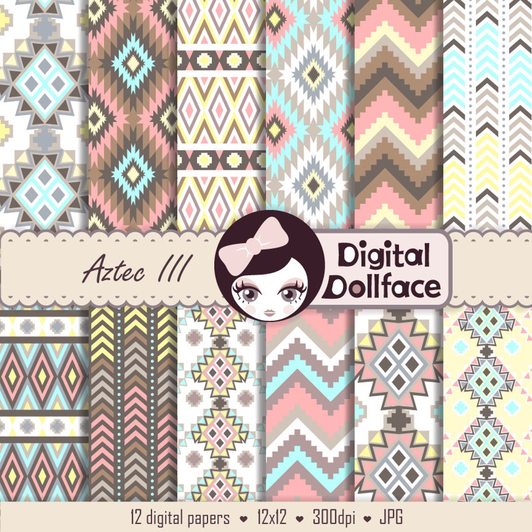 Pastel Aztec Background