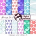 Mermaid Digital Paper, Summer Scrapbook Paper, Kids Beach Party ...