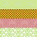 Christmas Digital Paper, Scrapbook Paper, Chevron, Damask, Polka Dots ...