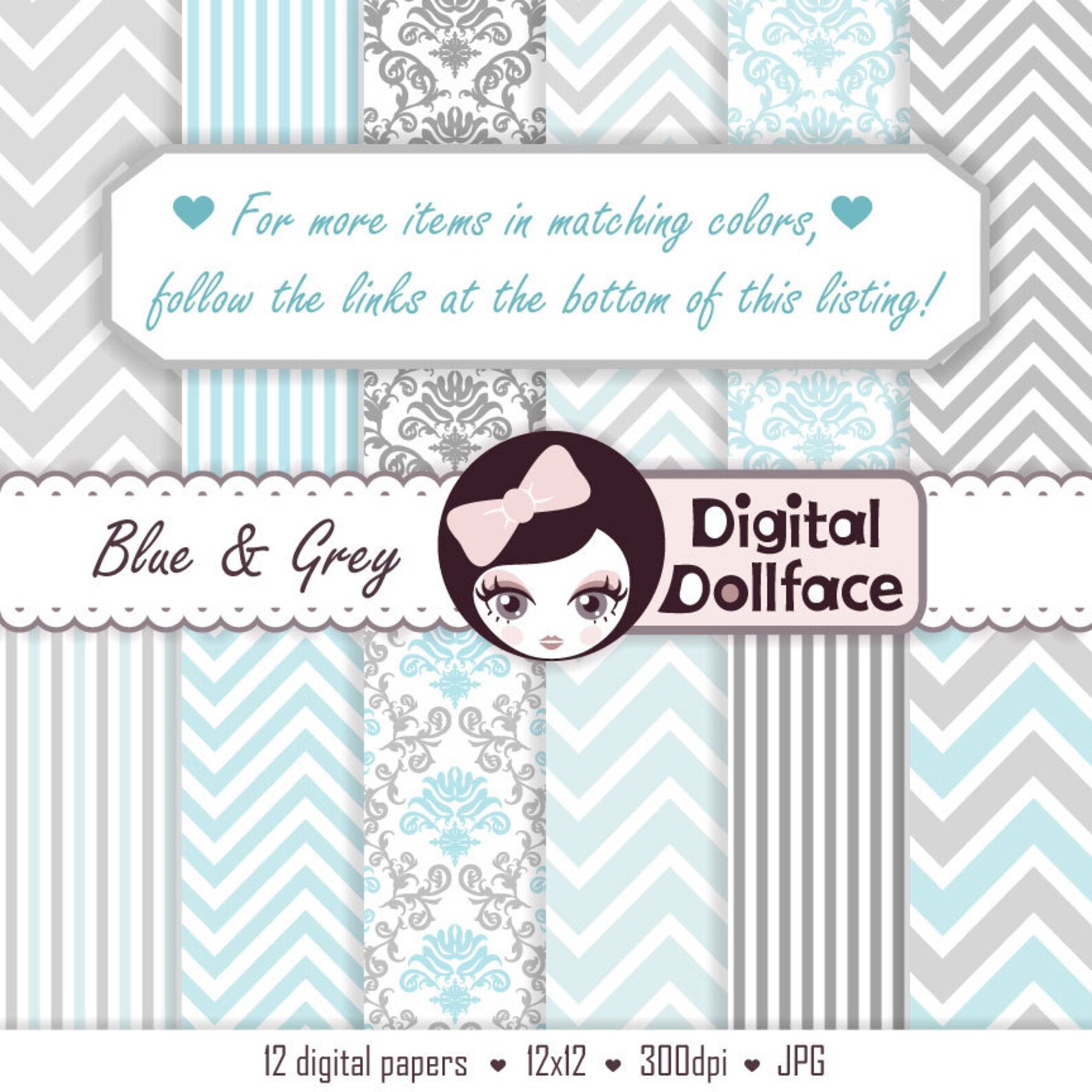 Imprimibles etiquetas azul claras / etiquetas guirnalda | Etsy España