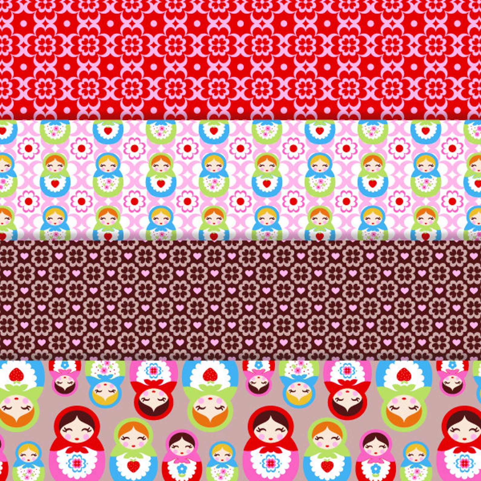 Cute Matryoshka Digital Paper Retro Scrapbook Paper Pack - Etsy