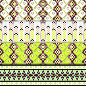 Aztec Digital Paper Pack, Tribal, Neon Geometric, Printable Patterns - Etsy