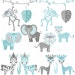Cute Jungle Animals Clip Art Printable Blue Safari Baby - Etsy Israel