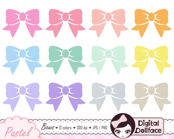 Digital Bow Clipart, Graphic Ribbon, Clip Art Bows, Scrapbook ...