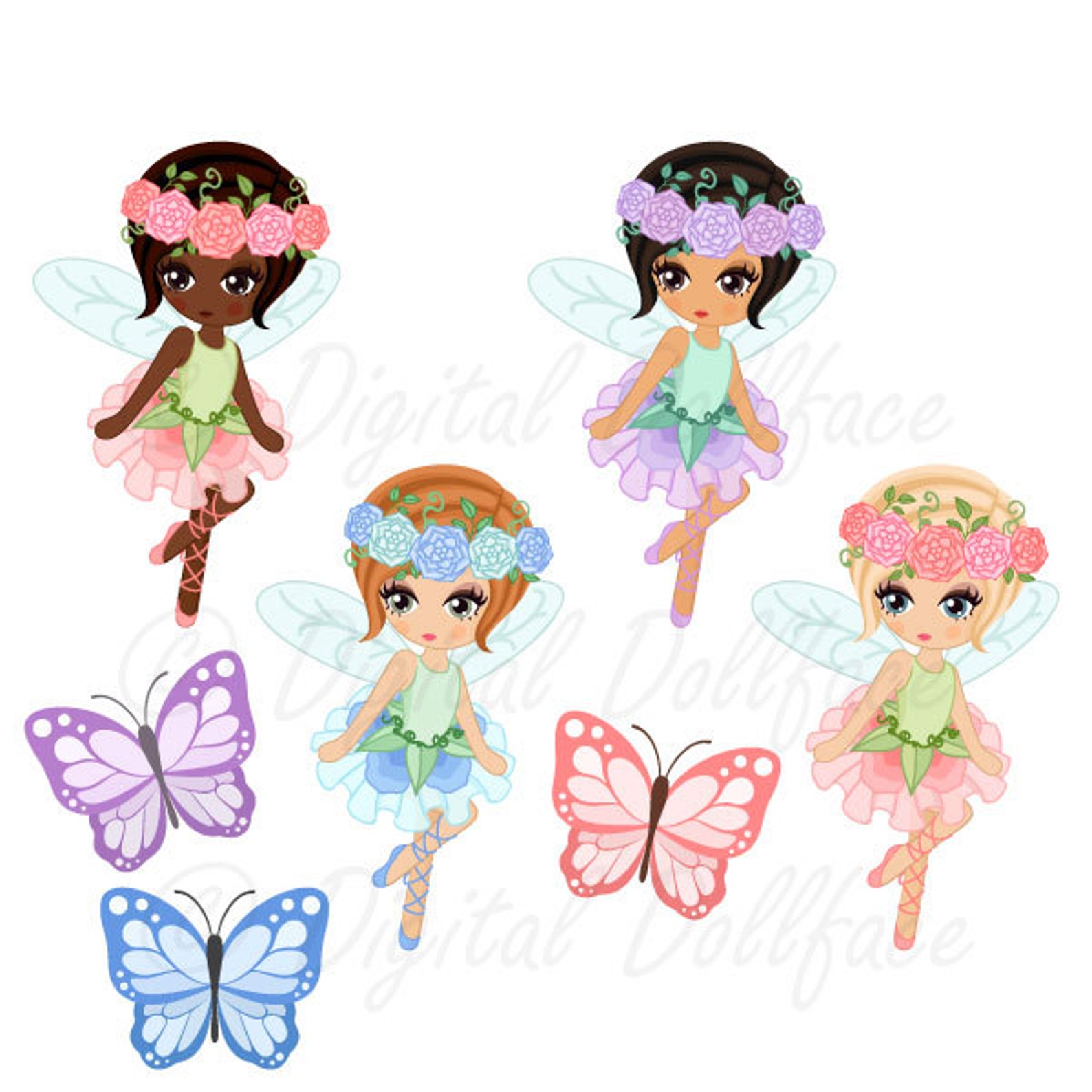 Fairy Clipart Garden Fairies Clip Art for Fairy Birthday | Etsy