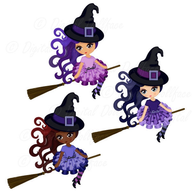 Halloween Clipart Witch Clip Art Witches Cauldron Pumpkin - Etsy