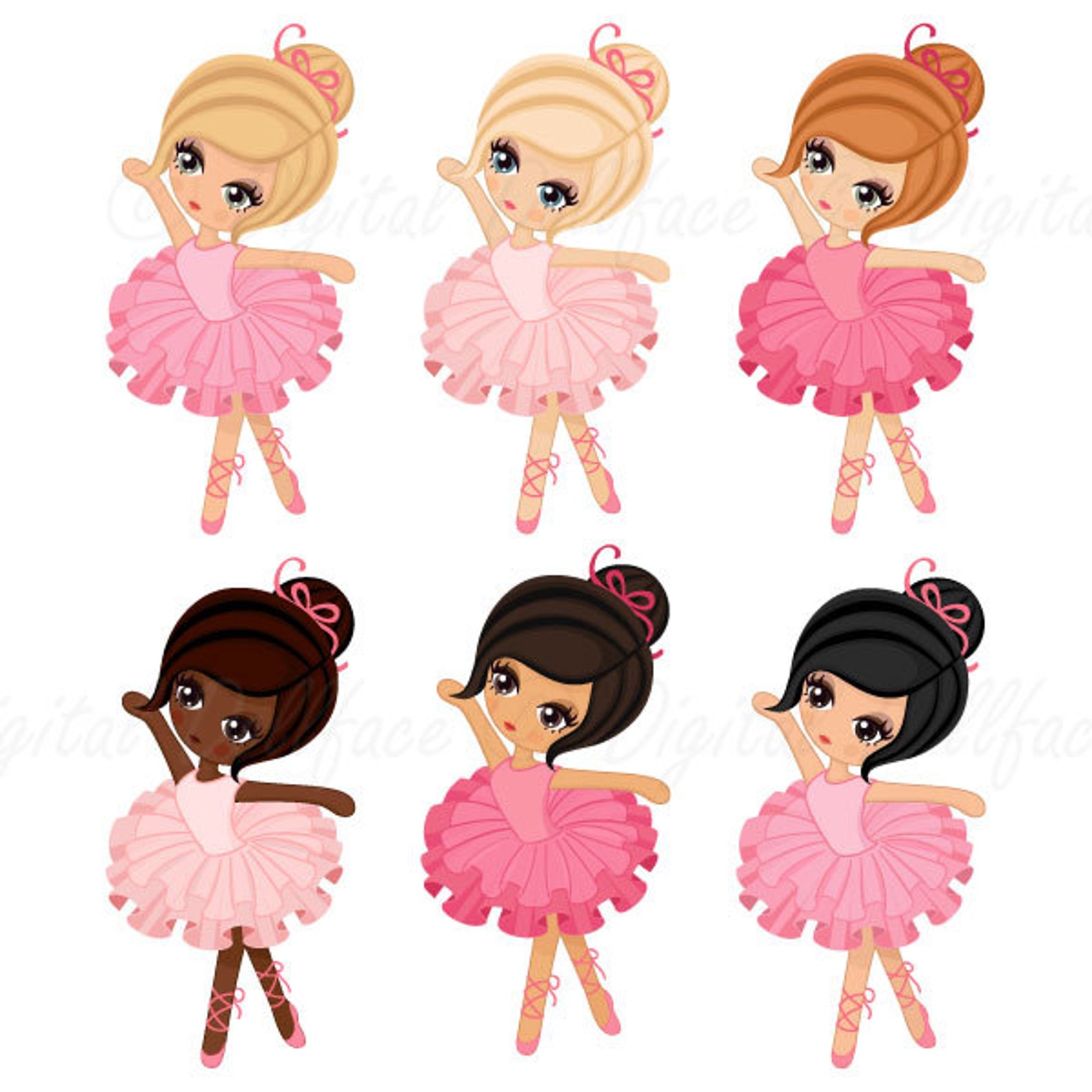 Ballerina Clipart Tutu / Ballet Clip Art Ballerina Party / | Etsy