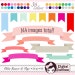 Blog Banner Clip Art, Digital Ribbon Banner, Flag Clipart, Graphics - Etsy