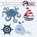 Nautical Clipart Summer Anchor Whale Sailboat Octopus - Etsy
