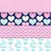 Nautical Baby Shower Digital Paper, Girl Scrapbook, Pink, Blue & Aqua ...