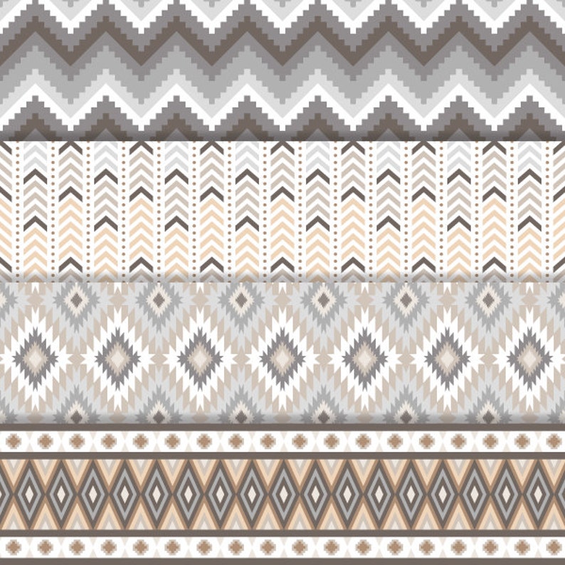 Brown Ikat Digital Paper Pack Tribal Aztec Printable Pattern - Etsy