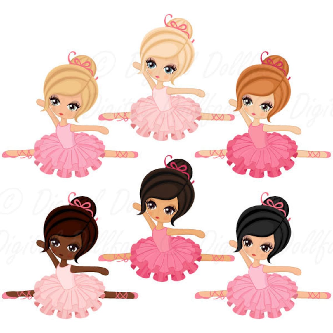Ballerina Clipart Tutu / Ballet Clip Art Ballerina Party / | Etsy