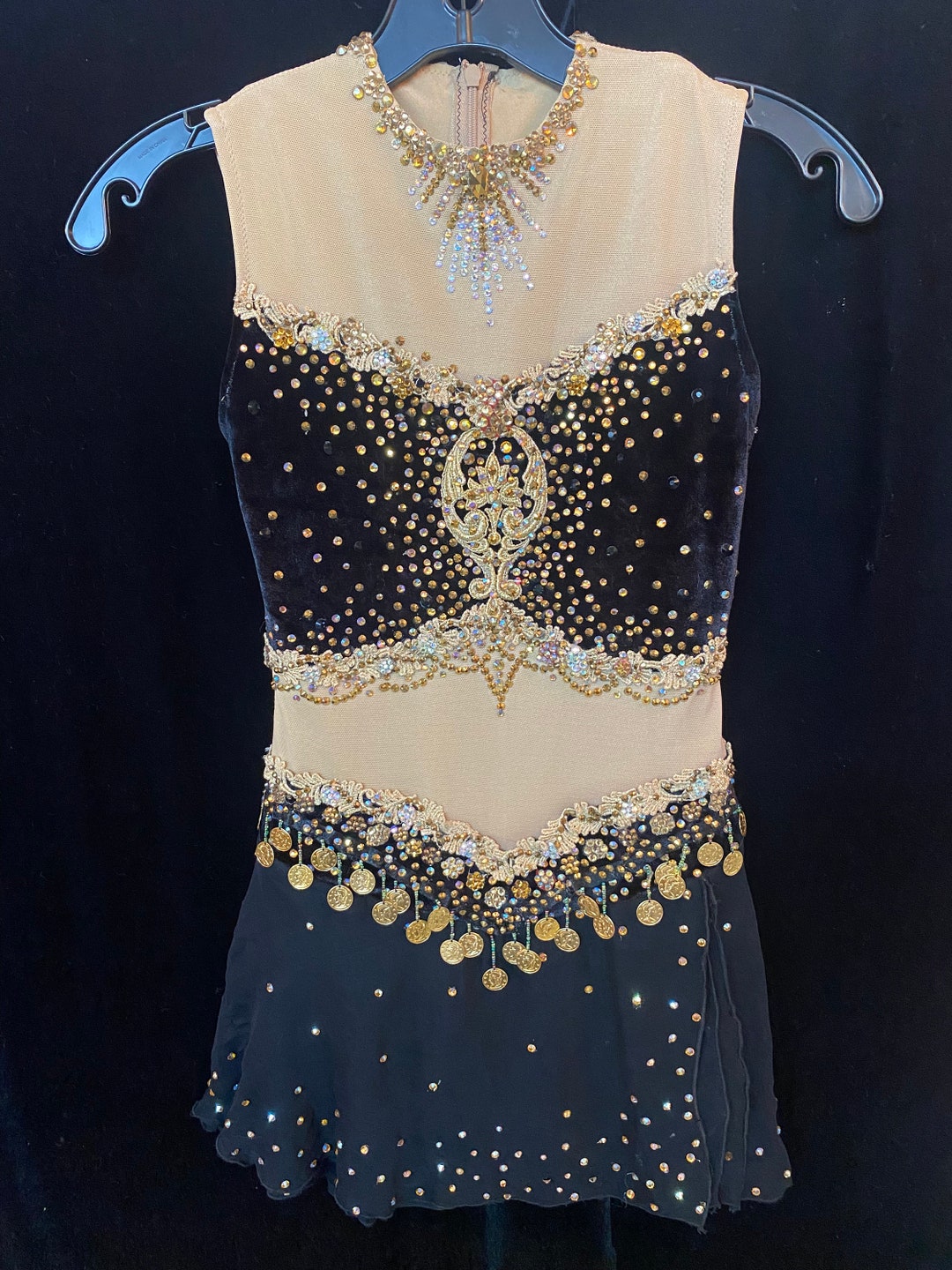 Black Figure Skating Competition Dress - Etsy
