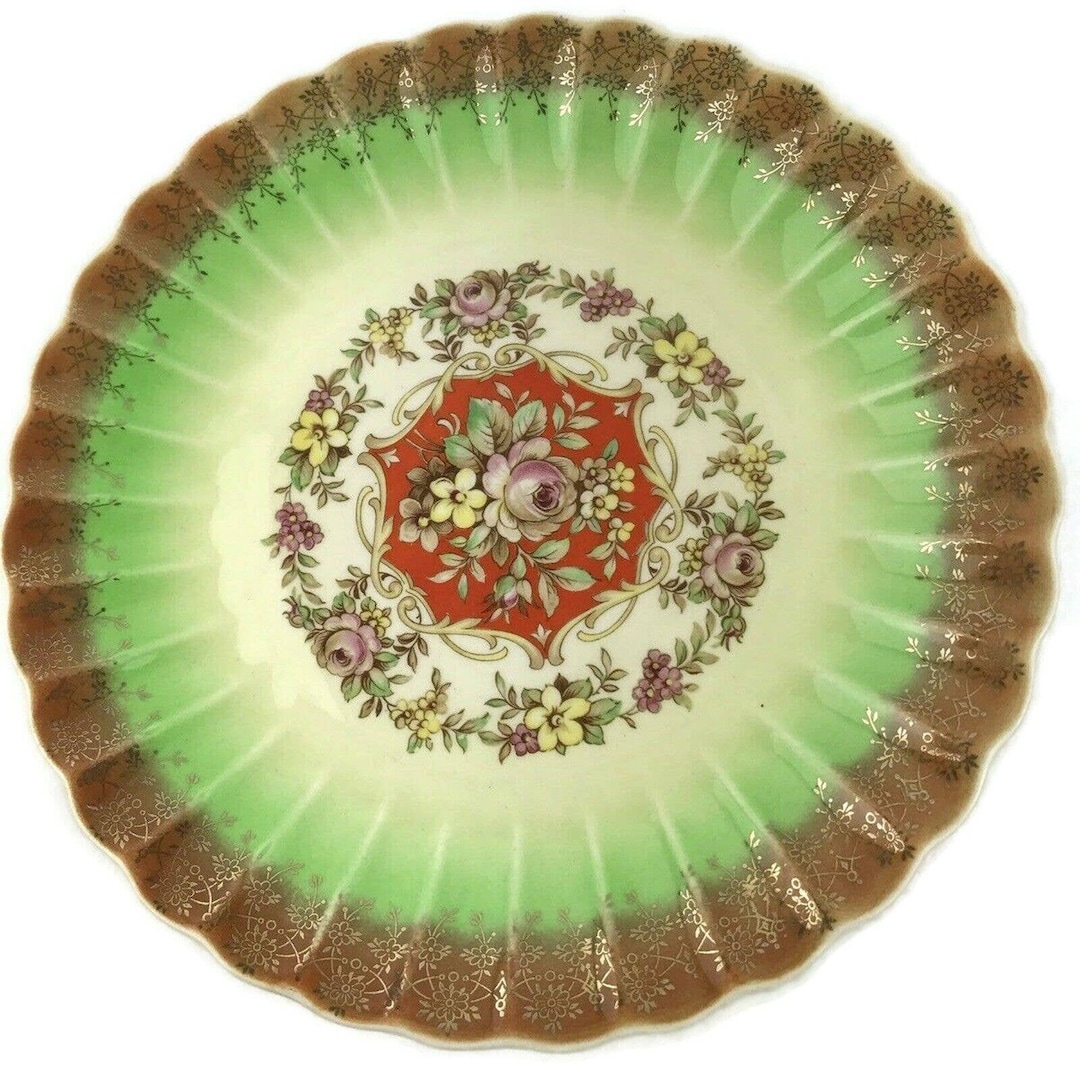 Vintage Leigh Potters Leigh Ware Leighware 5 8 1/2 Plates 1928 22k ...