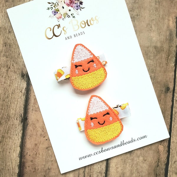 Candy Corn Hair Bow - Etsy