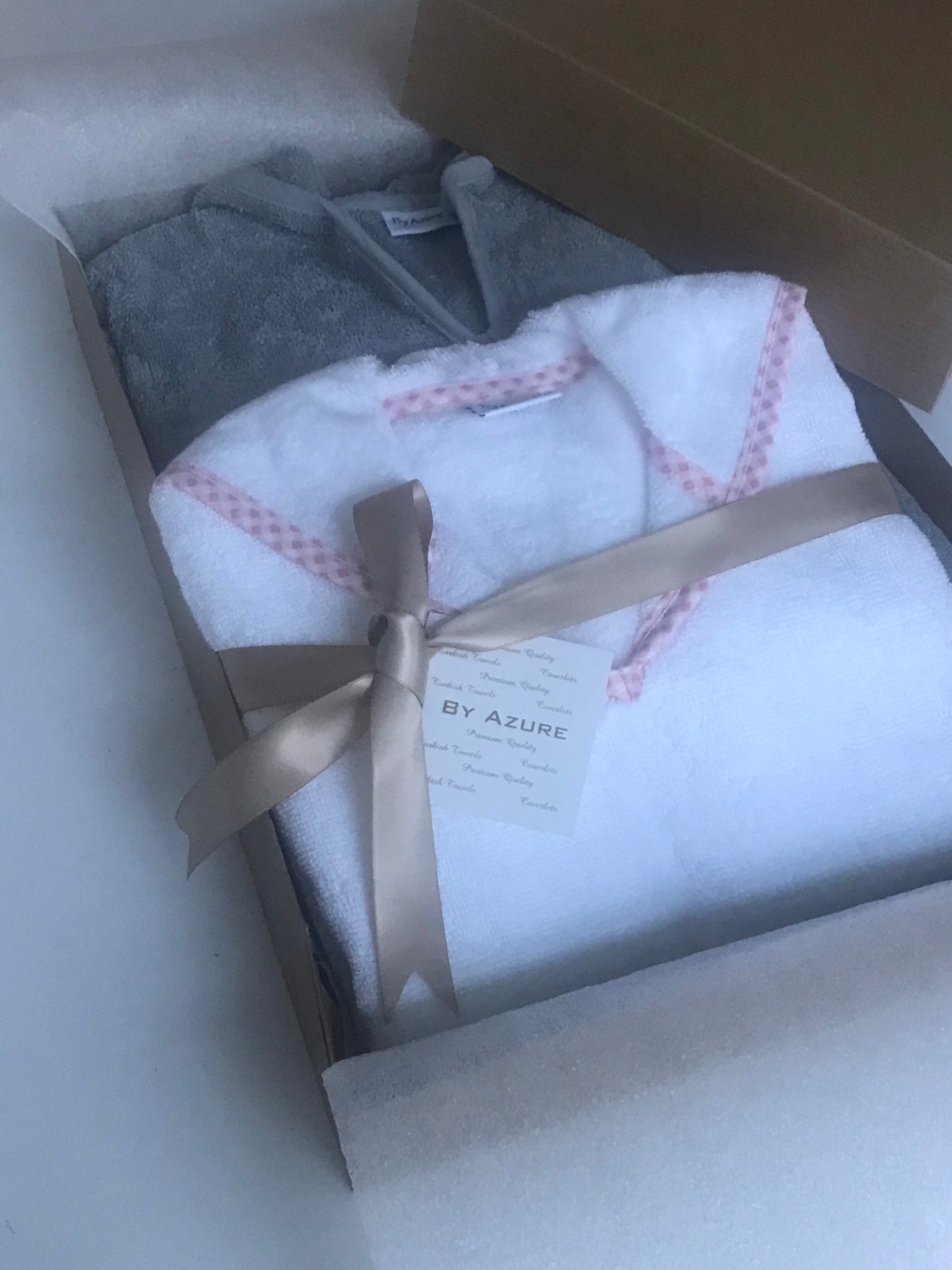 HOODED BEACH PONCHO, Organic Cotton Terry Towel, Baby Girl Boy Beach ...