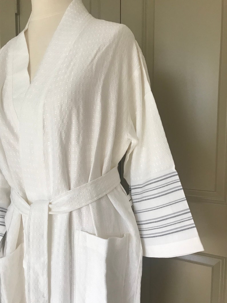 TURKISH COTTON ROBE, Lightweight Robe, Peshtemal Spa Travel Bathrobe ...
